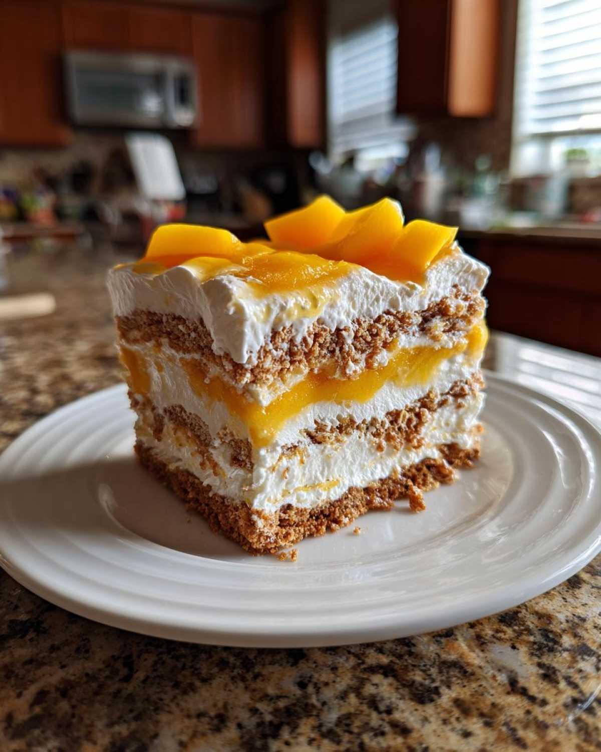 No-Bake Mango Float: 3 Ingredients, Pure Bliss - Forkful Heaven