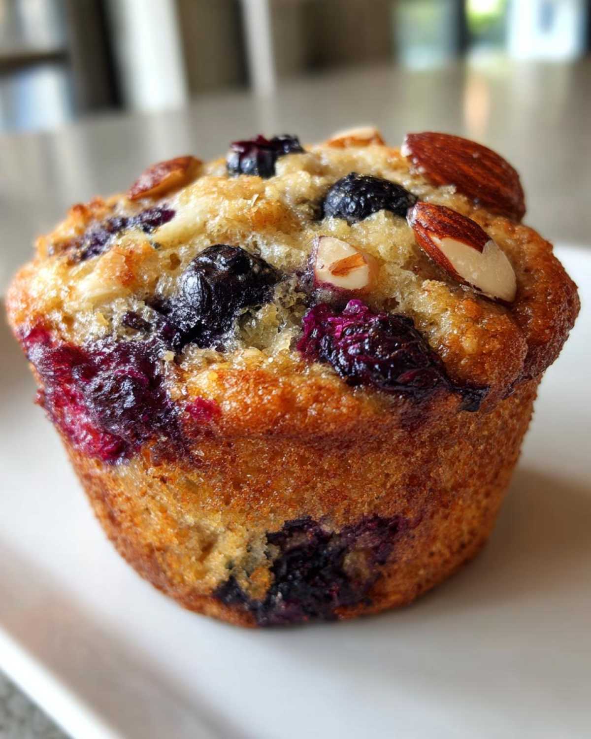 Amazing Blueberry Almond Power Muffins: 15-Minute Recipe - Forkful Heaven