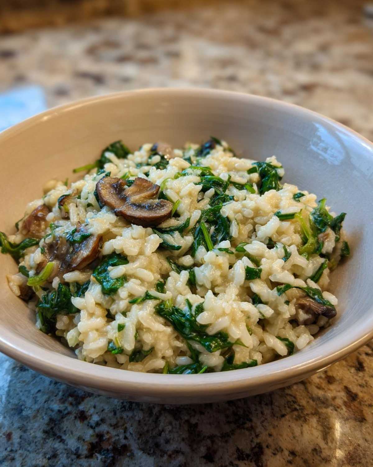 Amazing Mushroom and Spinach Risotto 5 Sensation - Forkful Heaven