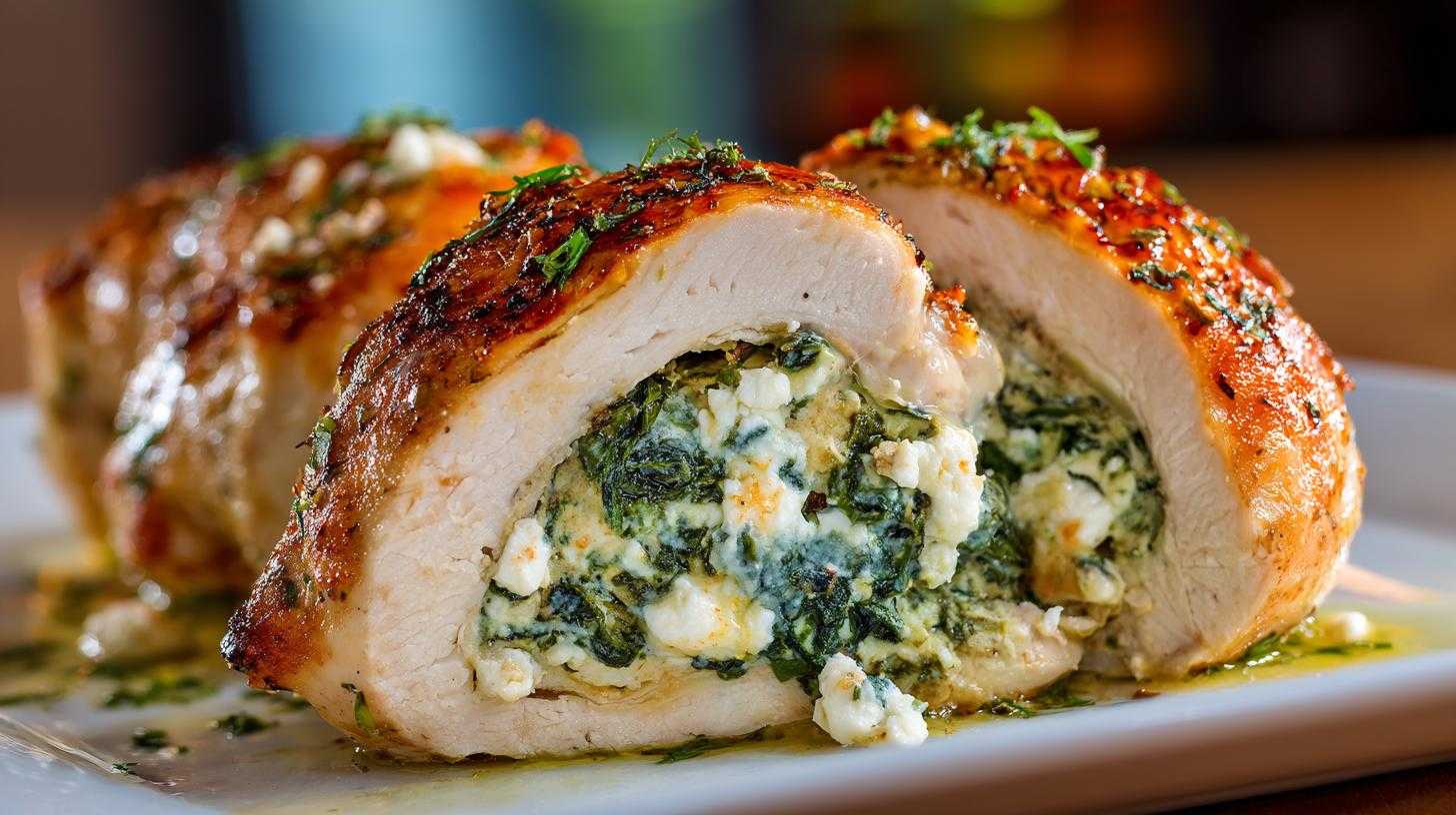 Flavorful Spinach Feta Stuffed Chicken 1 - Forkful Heaven