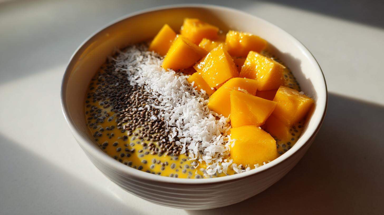Blissful 3-Step Coconut Mango Chia Pudding - Forkful Heaven