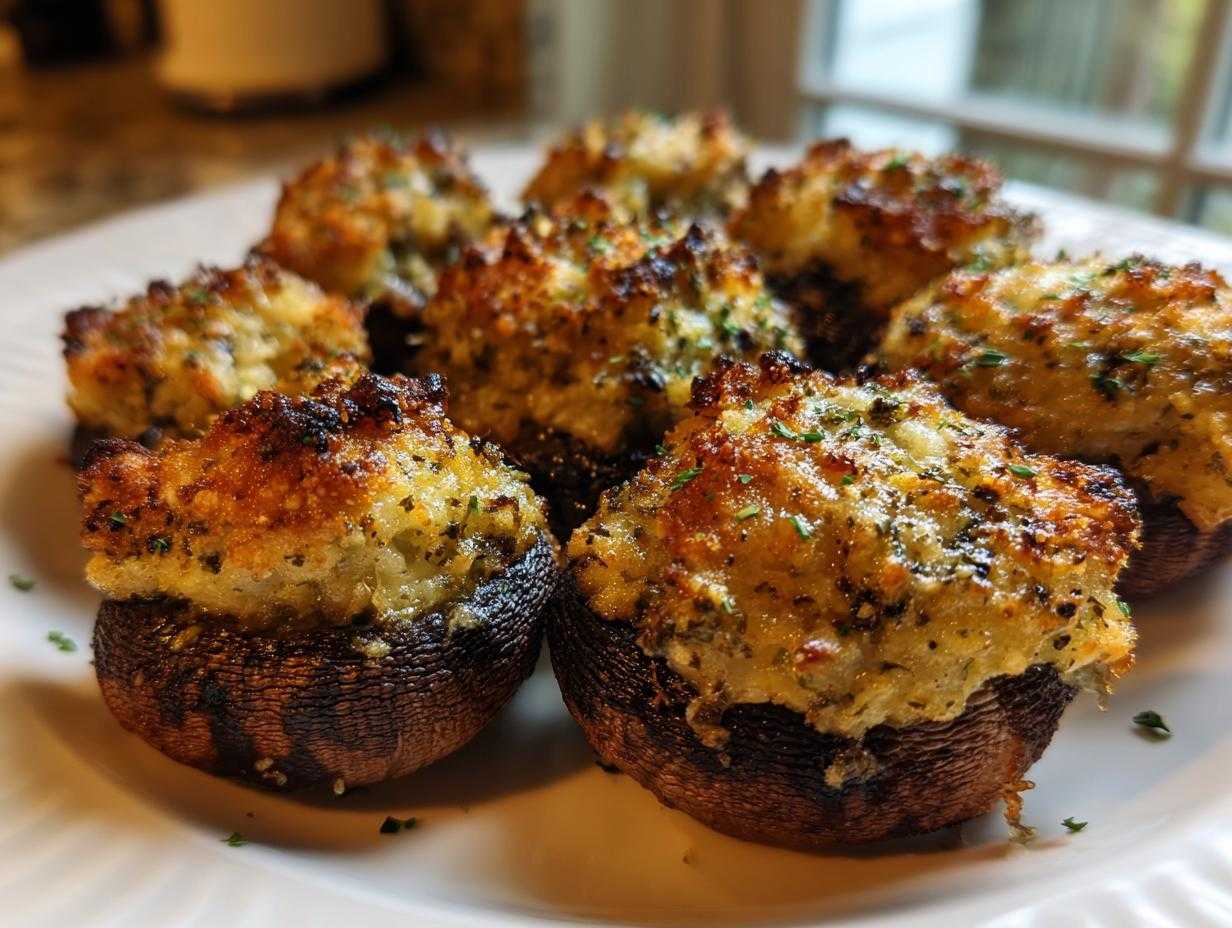 Amazing stuffed mushrooms recipe in 25 min - Forkful Heaven