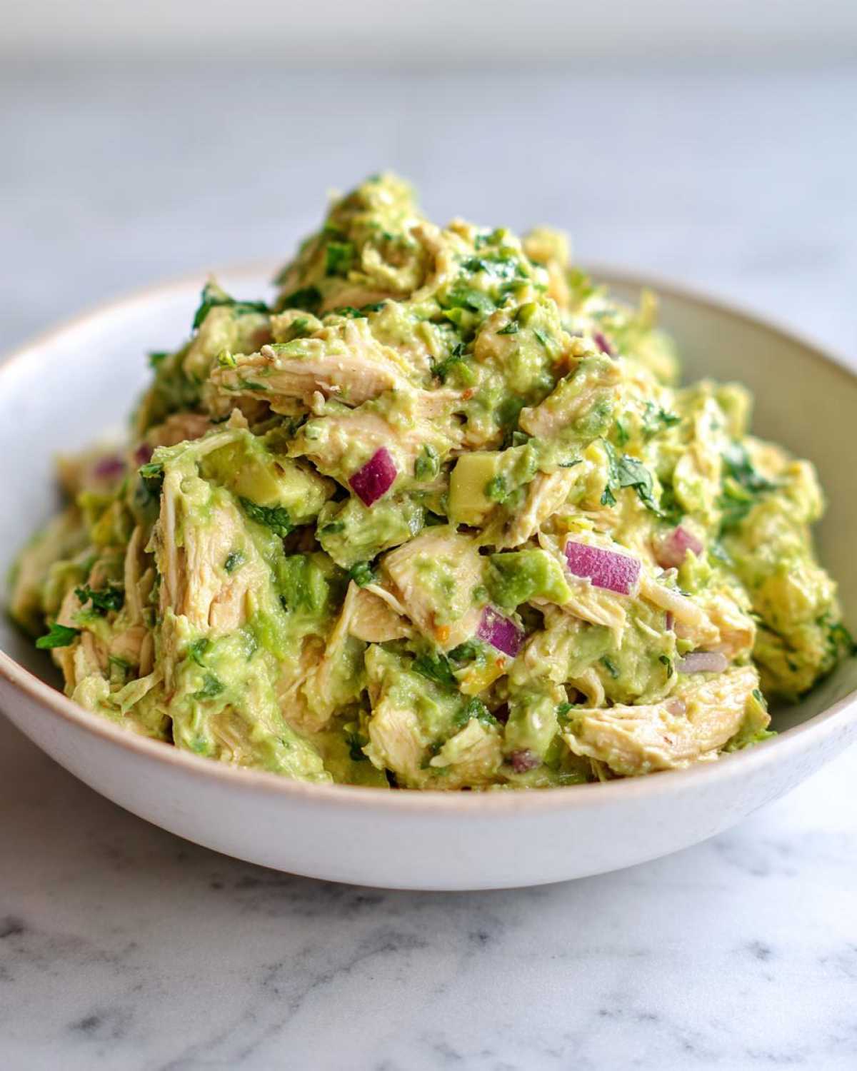 Amazing 32g Protein avocado chicken salad - Forkful Heaven