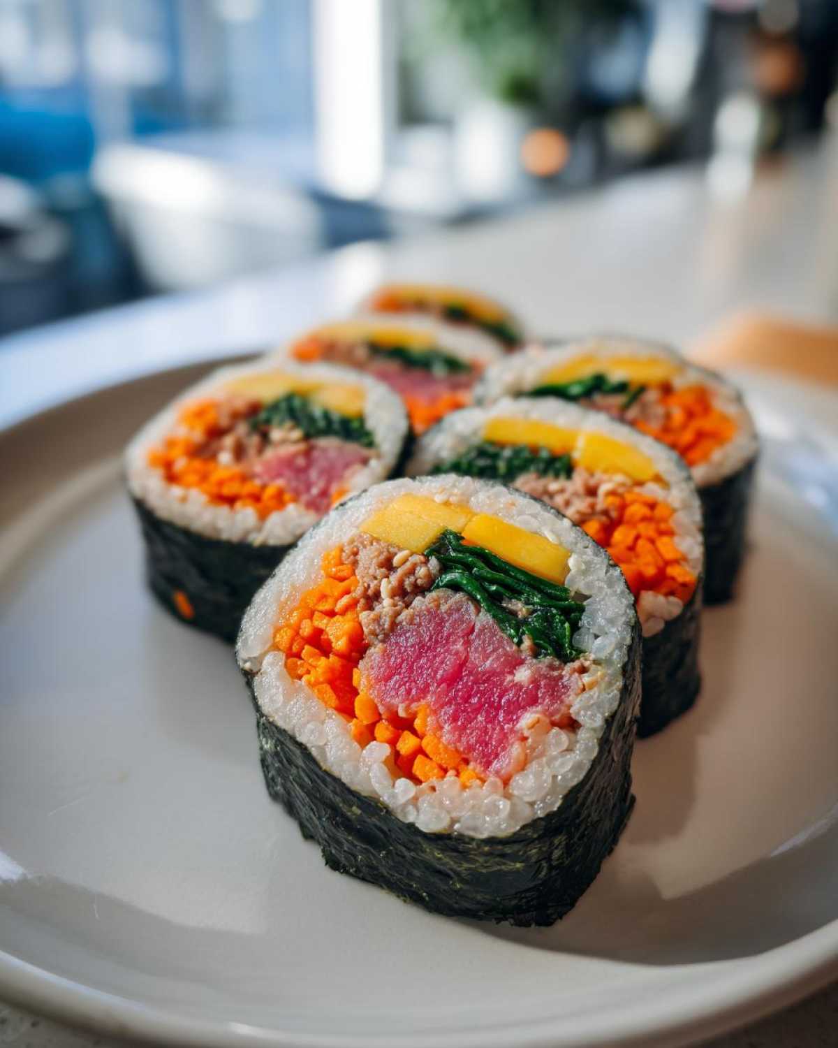 Amazing 20-Minute Spicy Tuna Kimbap - Forkful Heaven