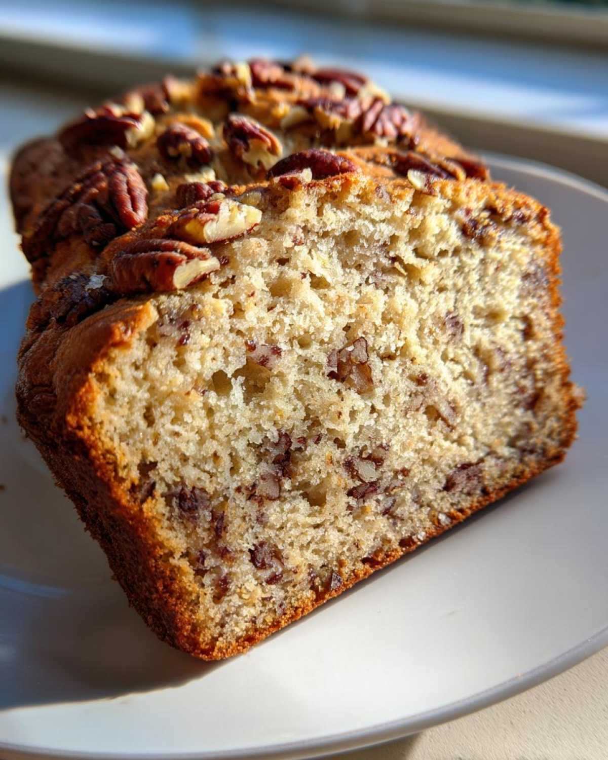 Amazing 320 calorie sweet alabama pecan bread - Forkful Heaven